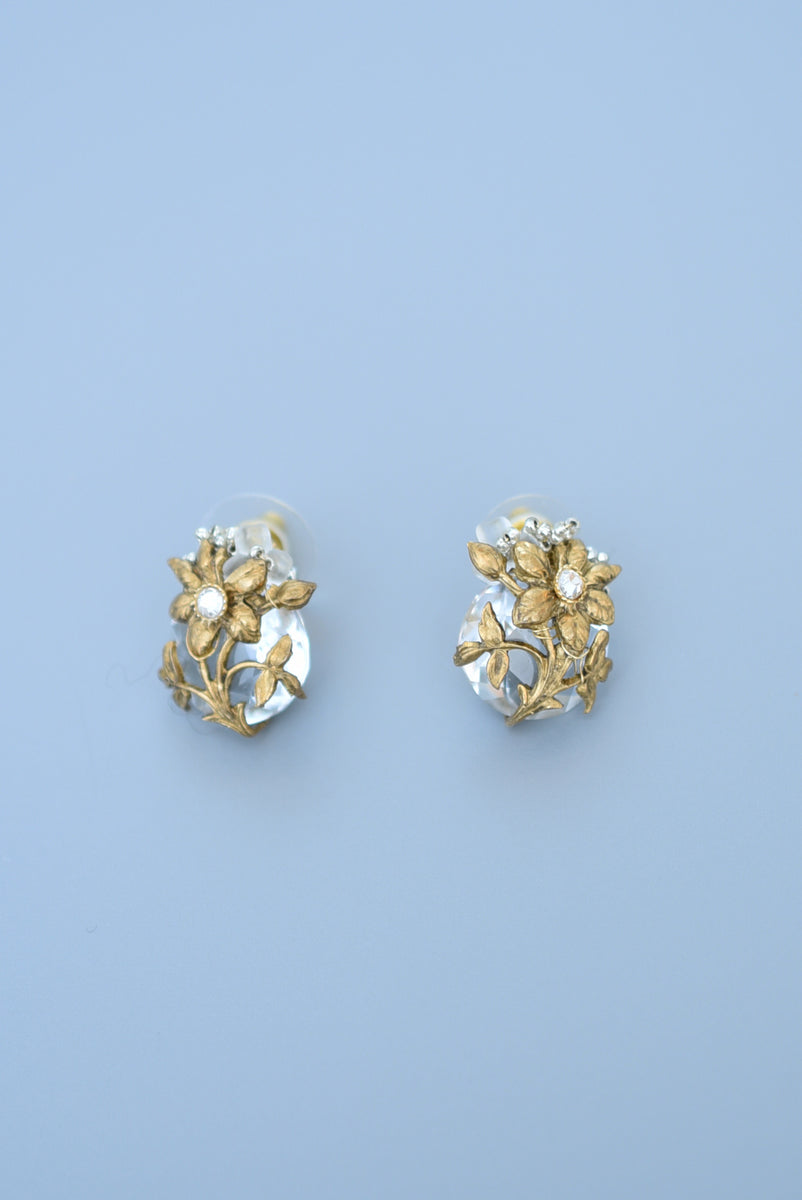geranium glass earring – monshiro official web site